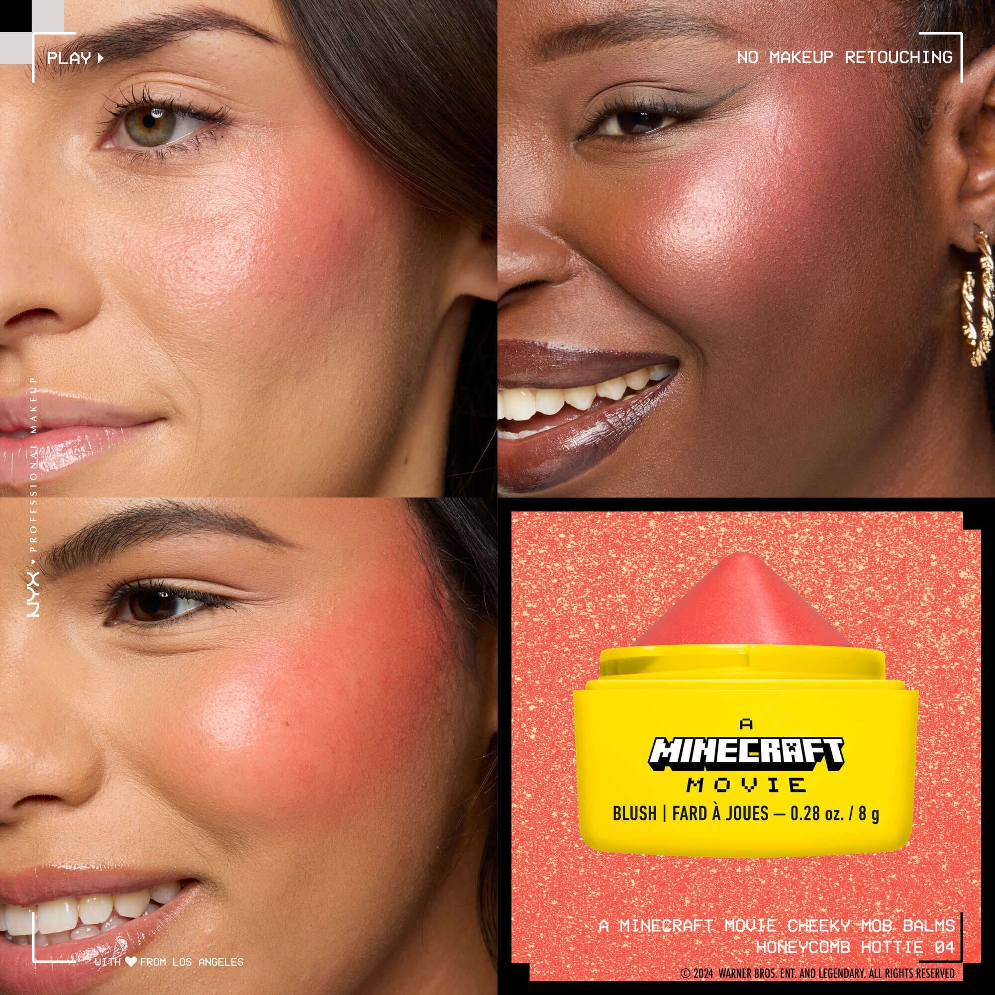 A MINECRAFT MOVIE Cheeky Mob Balms | NYX PROFESSIONAL MAKEUP